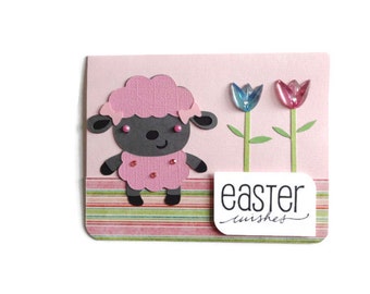 Lamb Easter Card Pink Lamb Easter Card Easter Wishes
