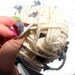 Alize flower yarn. Color Ecru ivory milk cream champagne