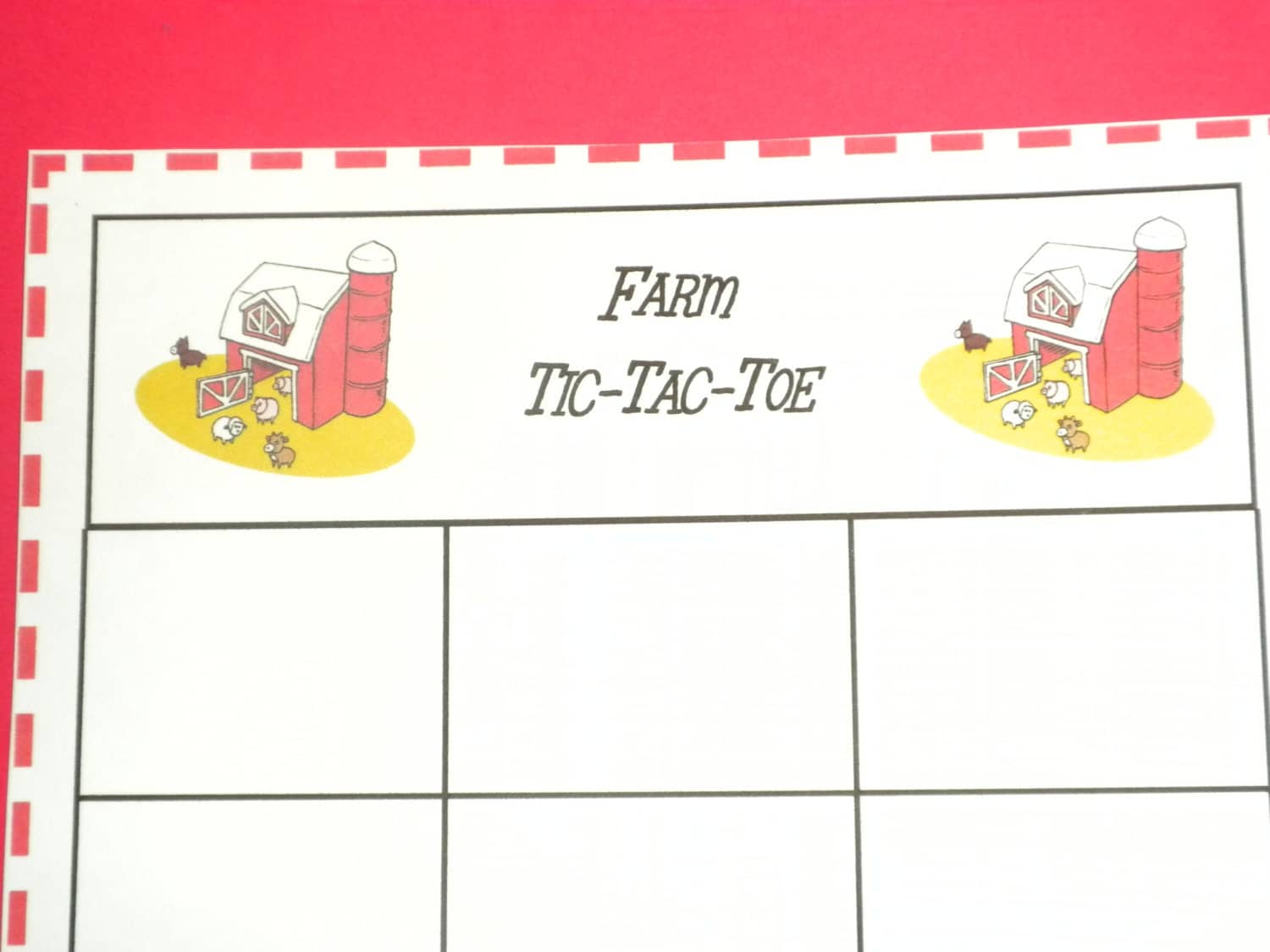 Farm Theme Tic-Tac-Toe Game by JKSJKSDesign on Etsy