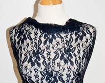 Popular items for midnight blue lace on Etsy