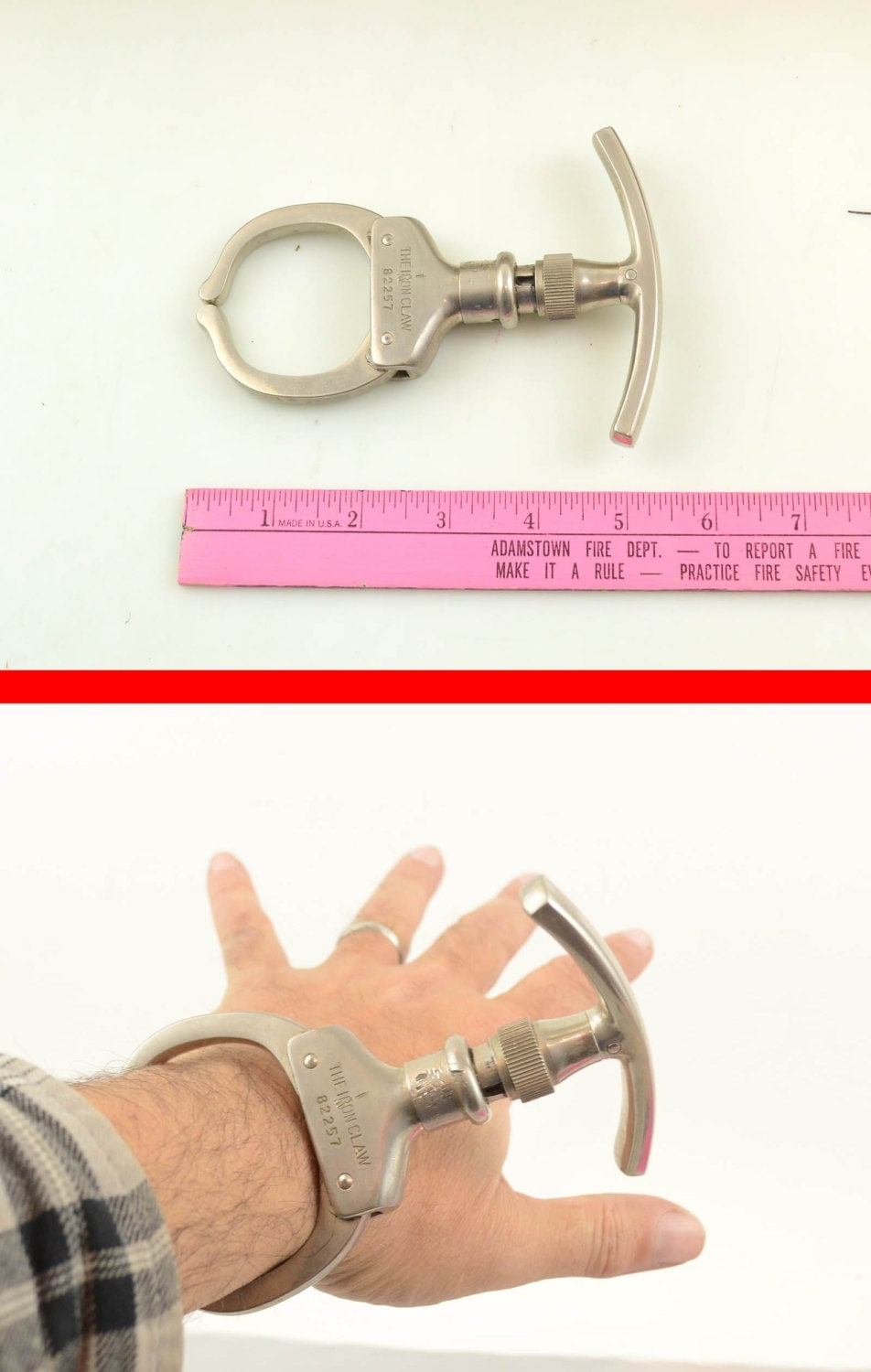 The Iron Claw Vintage Police Handcuff Wrist Restraint