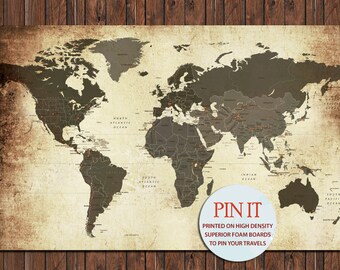 World Map On Foam Board - United States Map