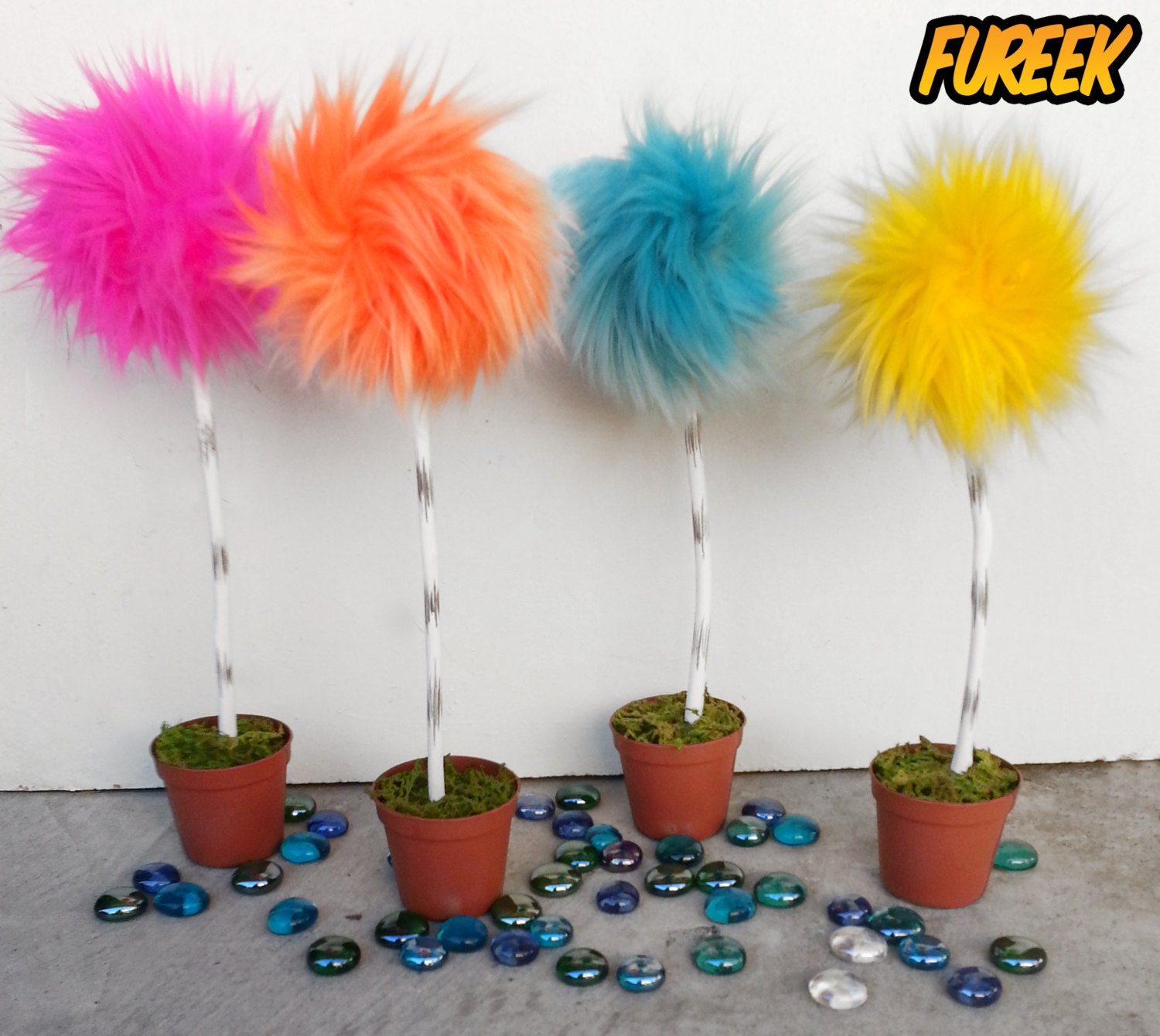 Truffula Tree MEDIUM 9 to 11 inches inspired by Dr Seuss by FUREEK