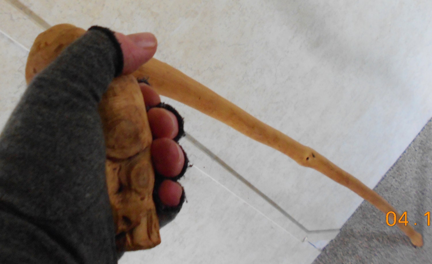Hand-whittled walking stick, wooden cane, natural wood cane, handmade ...