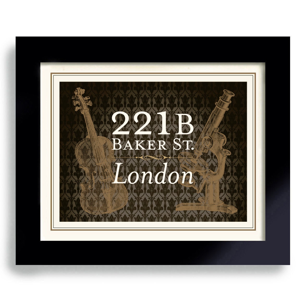Items similar to Sherlock BBC, 221B Baker Street, Wallpaper, London ...