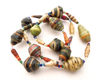 Popular items for african paper beads on Etsy