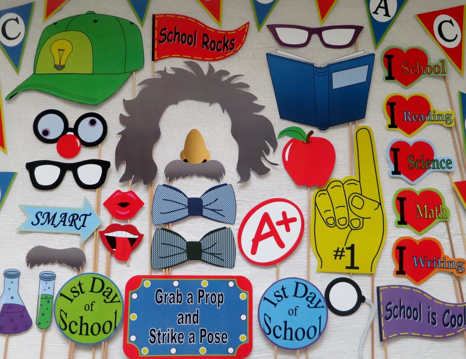 PDF Back to School/1st Day of School Photo Booth Props