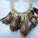 Unique Cowry Sea Shell Rope necklace c 1980s