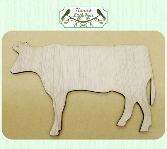 Cow Large Wood Cut Out Laser Cut