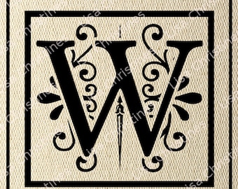 Monogram letter w | Etsy