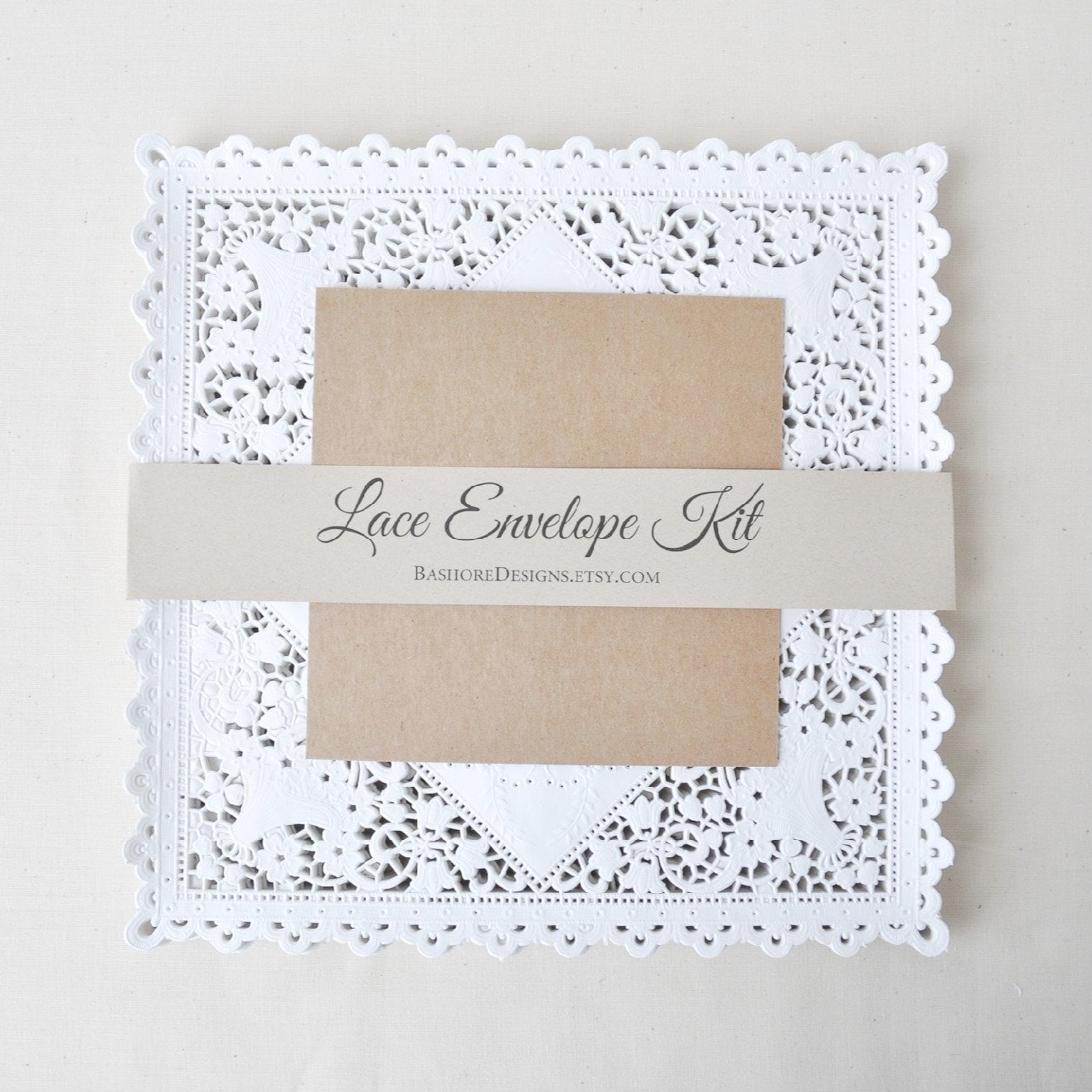 DIY Lace Envelope Kit. Wedding Invitation Envelope Liners. Paper lace ...