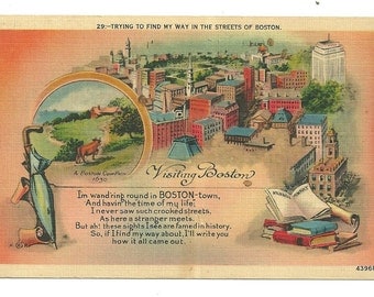 Popular items for boston postcards on Etsy