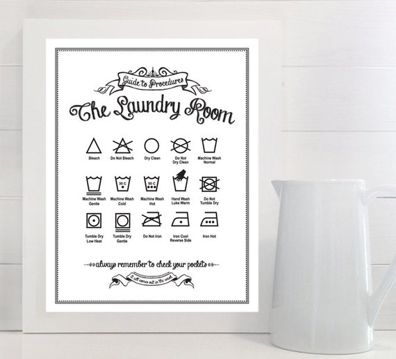 Guide to Procedures: The Laundry Room print by letteredandlined