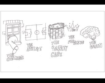 Original Illustration."The Breakfast Club" - Pen and ink blind contour ...