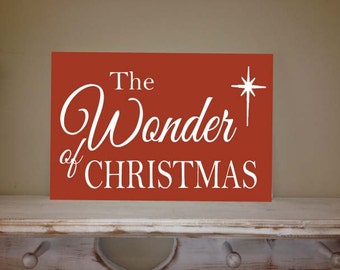 Religious Christmas Sign with North Star by SweetDayDesigns