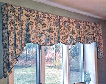 Custom Valance MAISON Hidden Rod Pocket by BlackBeltHomeDecor