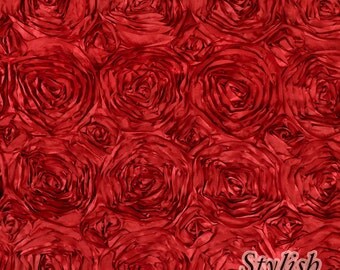 Red satin fabric | Etsy