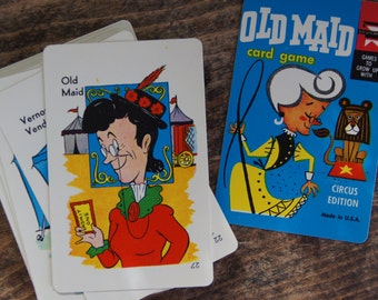 Whitman Old Maid Card Game Complete Deck by smileitsvintage