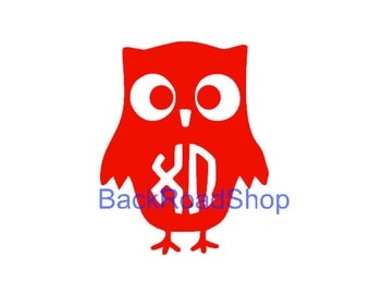 Chi Omega Owl Monogram Sorority Greek Life ChiO Computer Decal