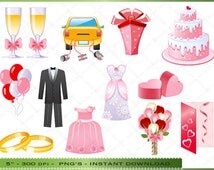 Popular items for cute wedding clipart on Etsy