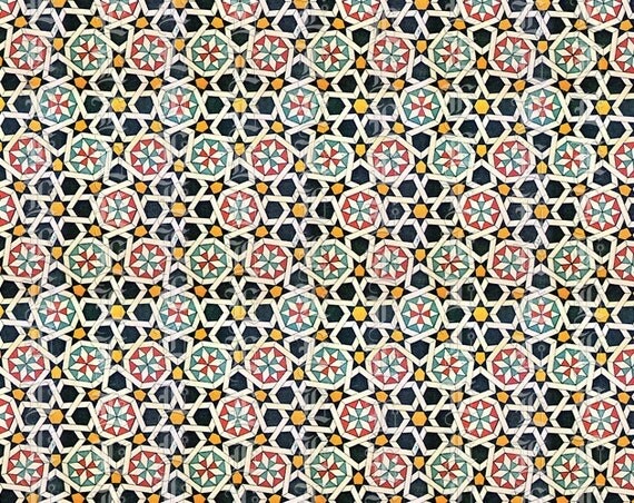 Printable Islamic Art Wall Pattern Printable by luminariumgraphics