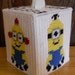 Minion Inspired Tissue Box Pastic Canvas Pattern Cover