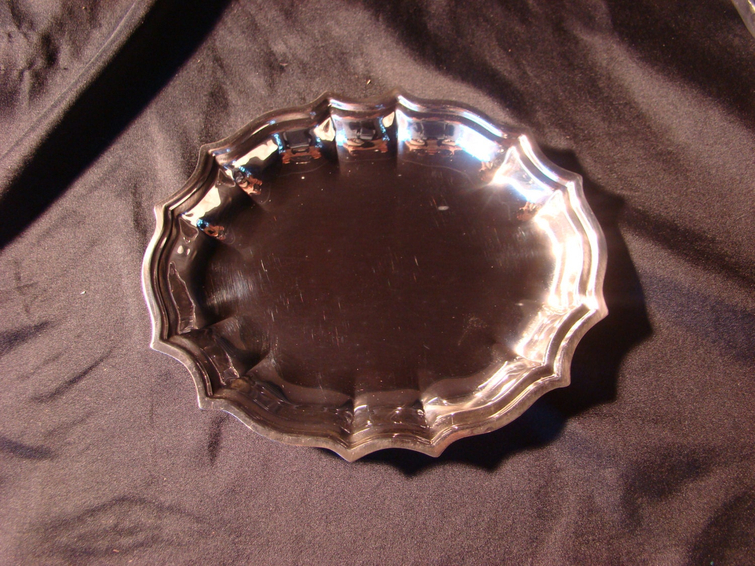 Vintage Leonard 7″ Silverplate Tray – Model 517 – NIB – Haute Juice