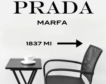 Wall decal decor sticker art design prada marfa Fashion Girls Living ...