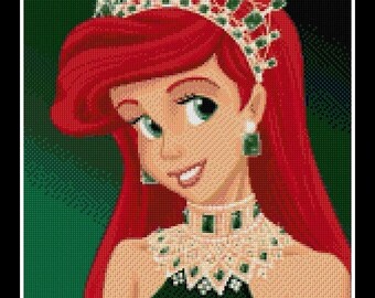 Ariel cross stitch | Etsy