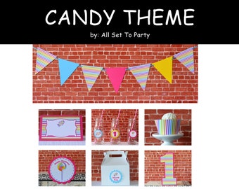 Sweet Shop -Shoppe Party, Candyland Birthday Decorations, 1st Birthday ...