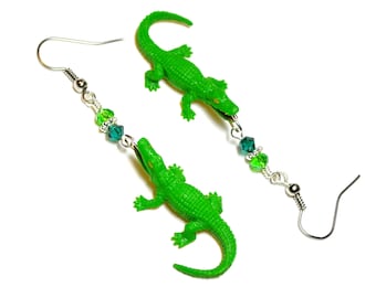 Popular items for alligator earrings on Etsy