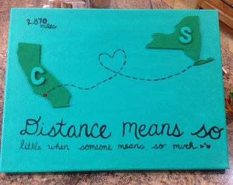 Canvas long distance | Etsy