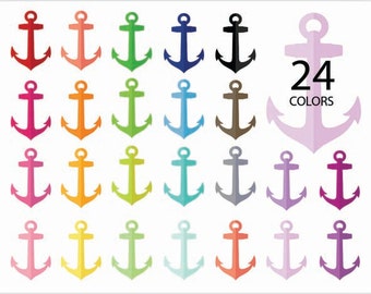 Anchor Clip Art, Tag, Rainbow Color, Collage, Scrapbooking, Tags, Label ...