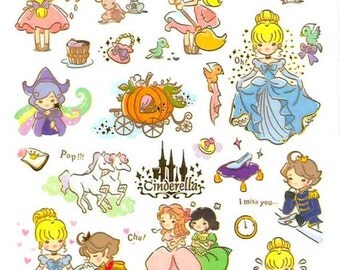 Cinderella stickers | Etsy