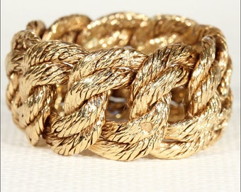 Popular items for gold rope ring on Etsy