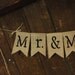 Custom Mr and Mrs Banner Mr and Mrs Garland Bunting Burlap