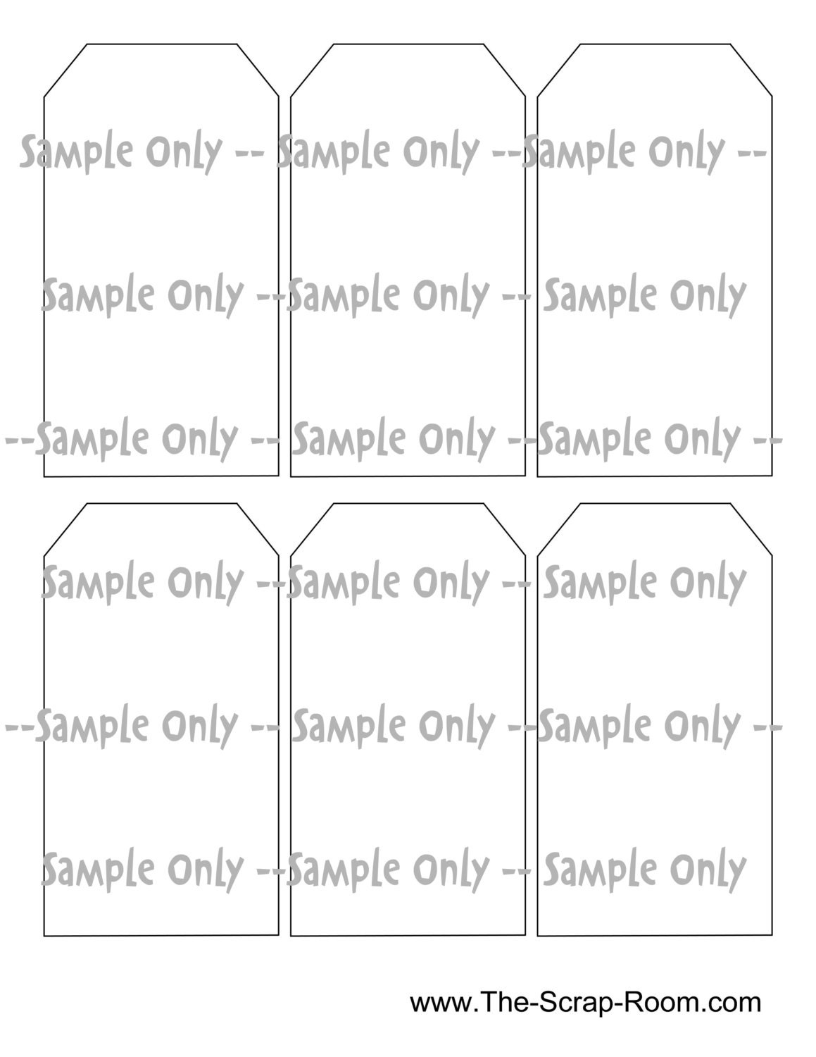 Double Sided Gift Tag Template Instant Download: Printable