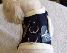 Unique denim dog harness related items | Etsy