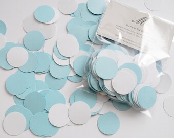 Blue & White Paper Confetti - Blue White Table Confetti, It's A Boy ...