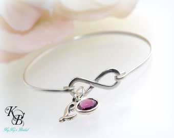 Personalized Infinity Baby Bangle Bracelet, Keepsake Bracelet, Baby ...