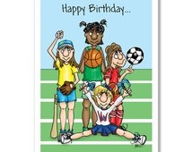 Popular items for sports birthday card on Etsy