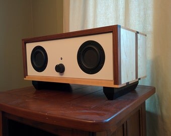 Modern Solid Wood Stereo Speaker System, Connect Ipod Iphone Android or ...