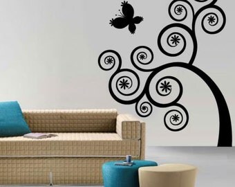Swirl wall decal | Etsy