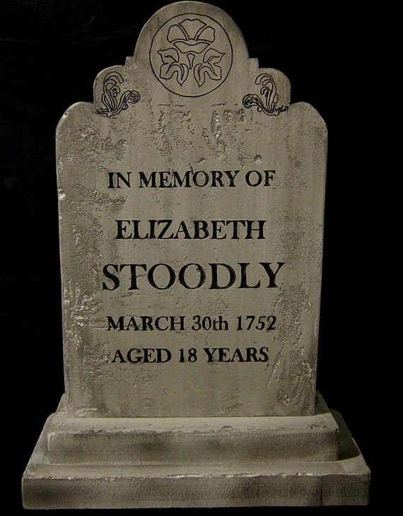 Elizabeth Stoodly Halloween Tombstone Decoration by CemeteryHaunts