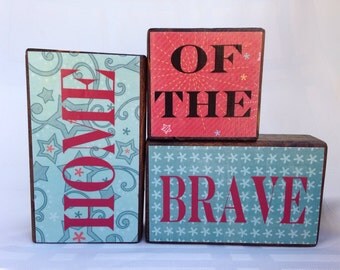 Reversible Holiday Block Stacker: Summer Holidays by TessandClare