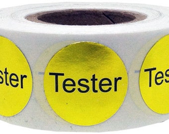 Tester stickers | Etsy