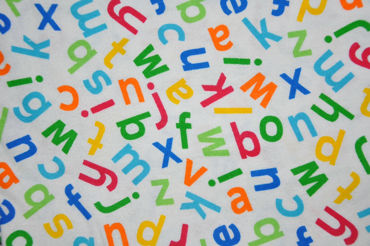 Primary Colors ABC Alphabet Flannel Fabric BTY By by Flannel4Less