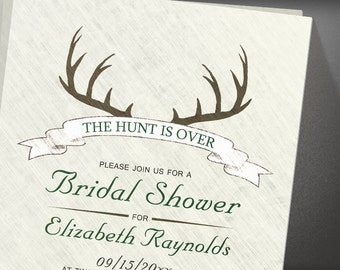The Hunt is Over Bridal Shower Invitations | Invites | Printable ...
