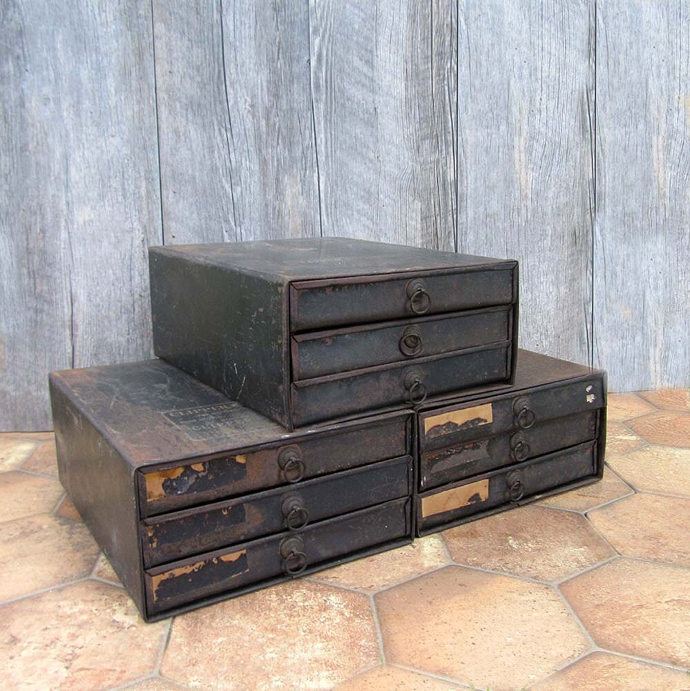 2 Left…Clipper Cabinet – Vintage Industrial Metal Receipt Box – Haute Juice