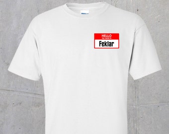 NOT Feklar T-shirt in Klingon or English white by TheGoldenGear